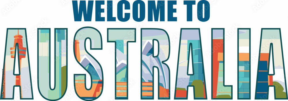 Welcome to Australia logo, Australia monogram, Welcome to australia ...