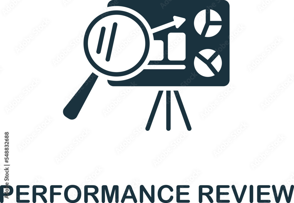 Performance Review icon. Monochrome simple Talent Development icon for ...