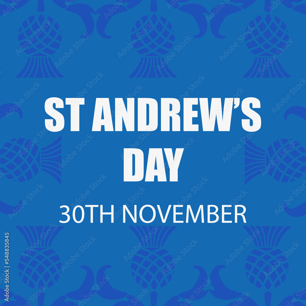 St. Andrew's day - National holiday in Scotland. Template for ...