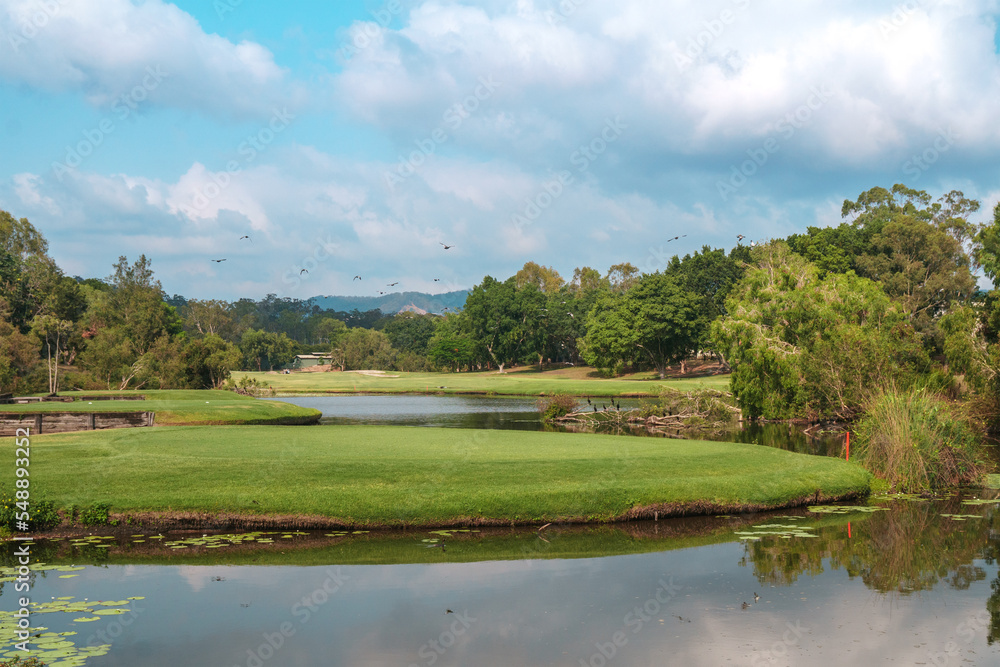 Spectacular panoramic view of the beautiful Glades Golf Course, one of ...