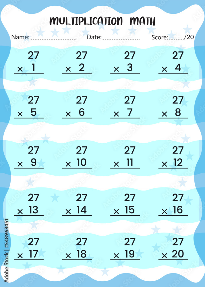 Multiplication Math for Kids. This is the perfect Kid's Multiplication ...