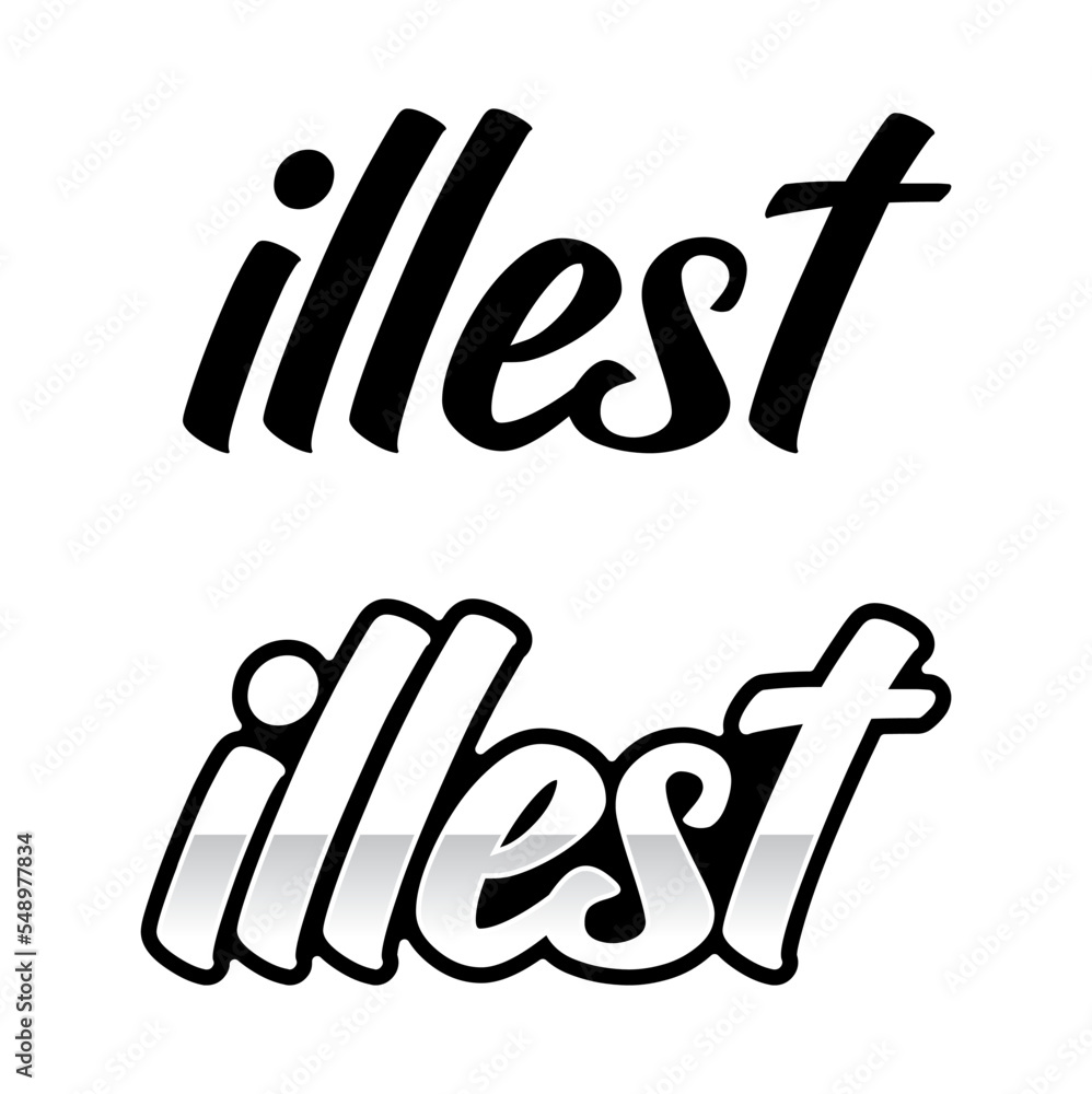 ILLEST text Logo Vector Car Decal Sticker, Symbol Sport Logo. Stock ...
