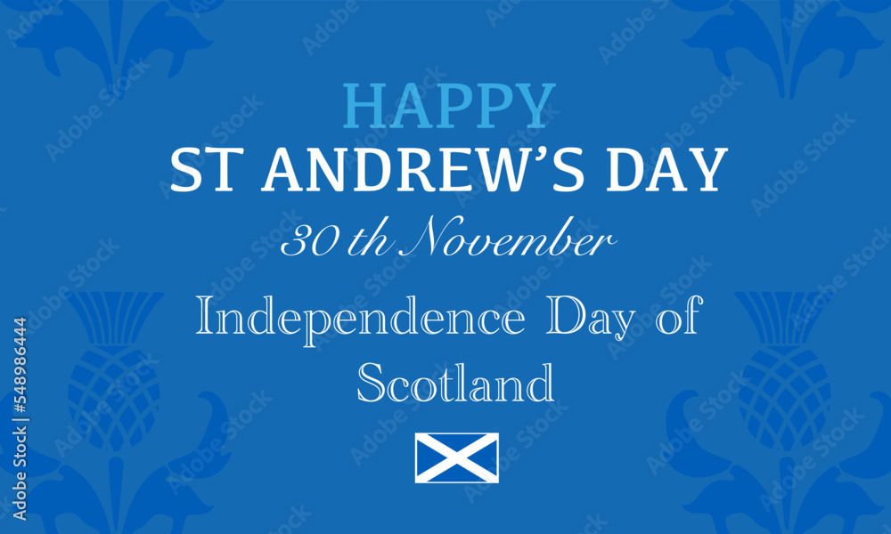St. Andrew's day - National holiday in Scotland. Template for ...