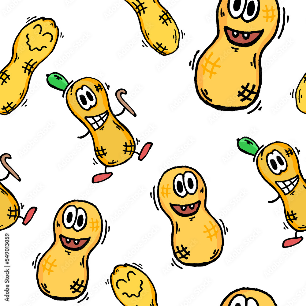 Cartoon Peanuts Pattern Clipart Stock Illustration | Adobe Stock