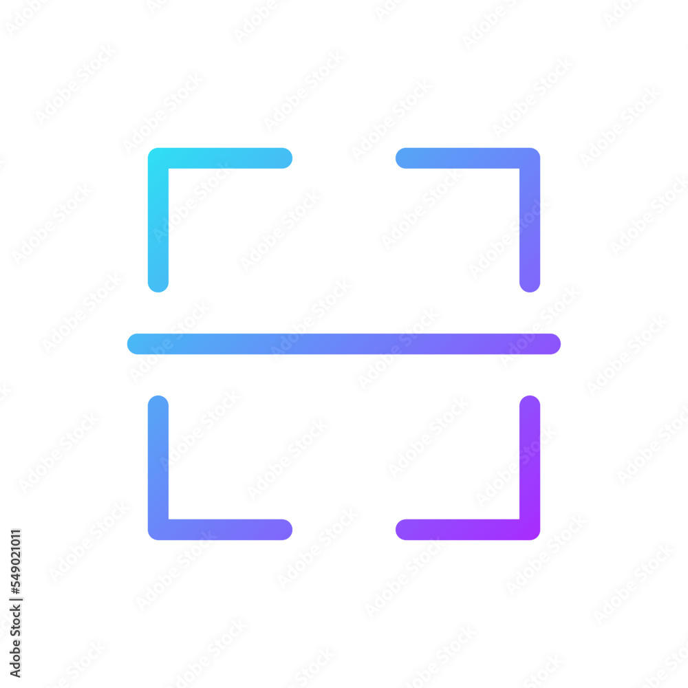 Image translation pixel perfect gradient linear ui icon. Innovative technology. Text recognition ...