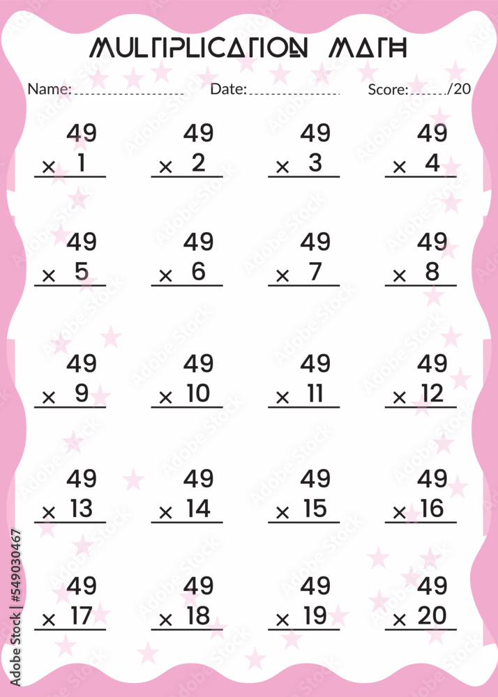 Multiplication Math for Kids. This is the perfect Kid's Multiplication ...