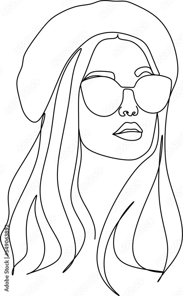 Woman Line Art Vector