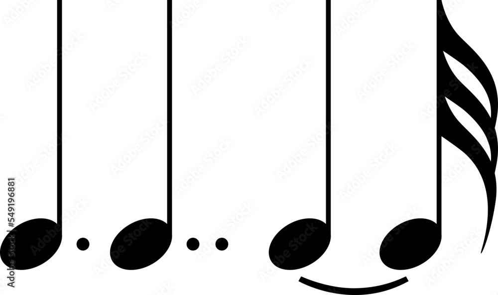 Musical Notes, Keys, Pauses and other symbols in the vector. A complete ...