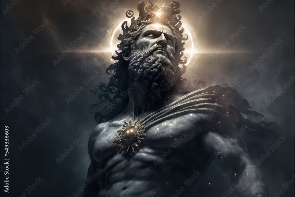 the primordial darkness embodying a greek god, erebus wearing ancient ...