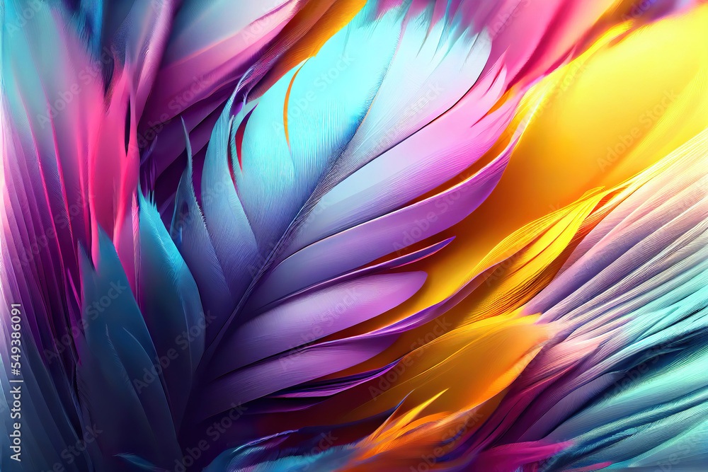 colorful feathers background as beautiful abstract wallpaper header 素材庫 ...