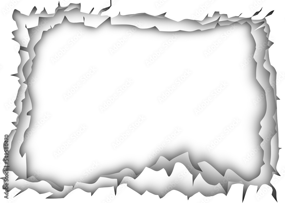 layered paper border frame with transparent background Stock ...