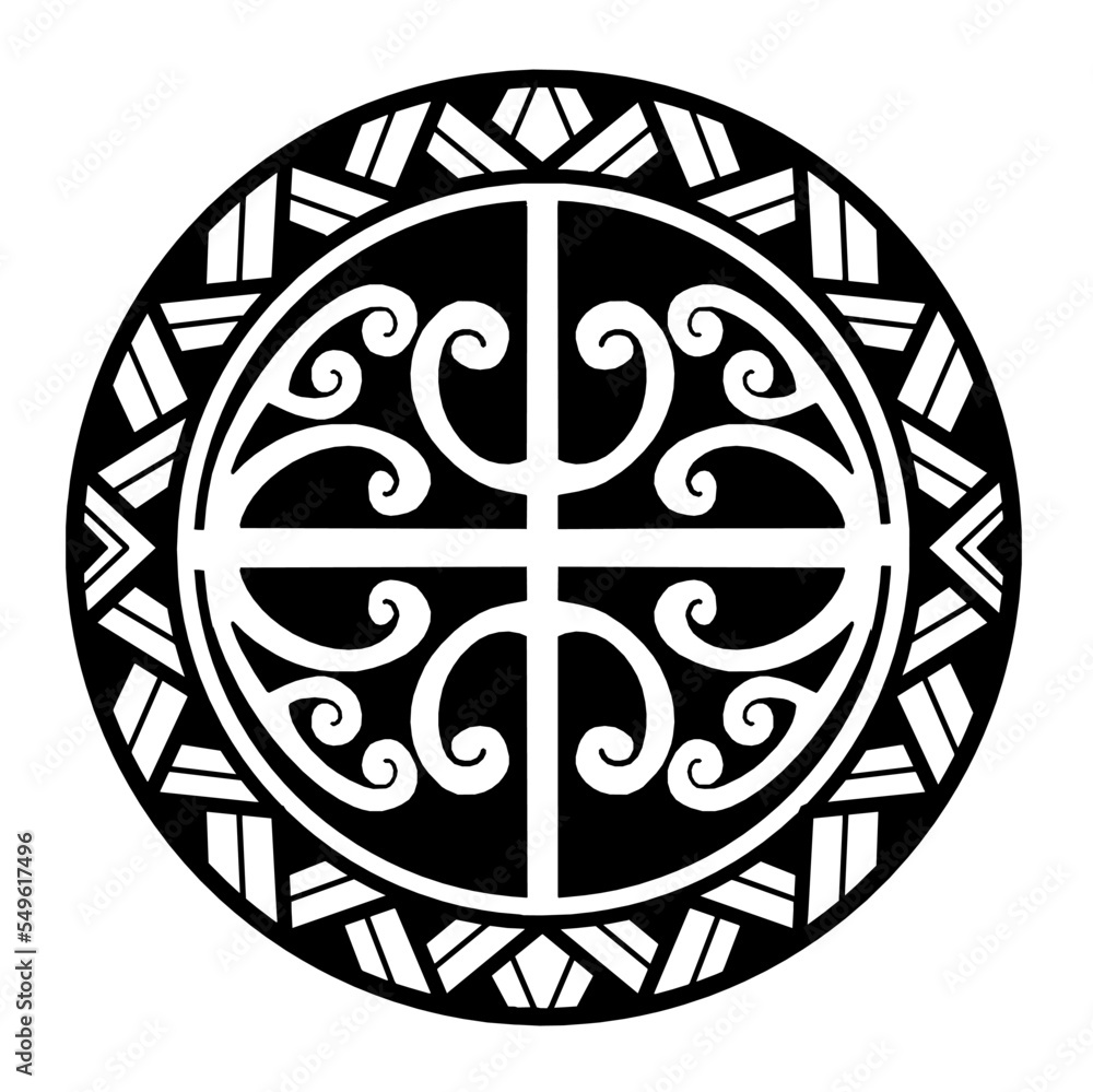 Polynesian circle tattoo design. Aboriginal samoan. Vector illustration ...