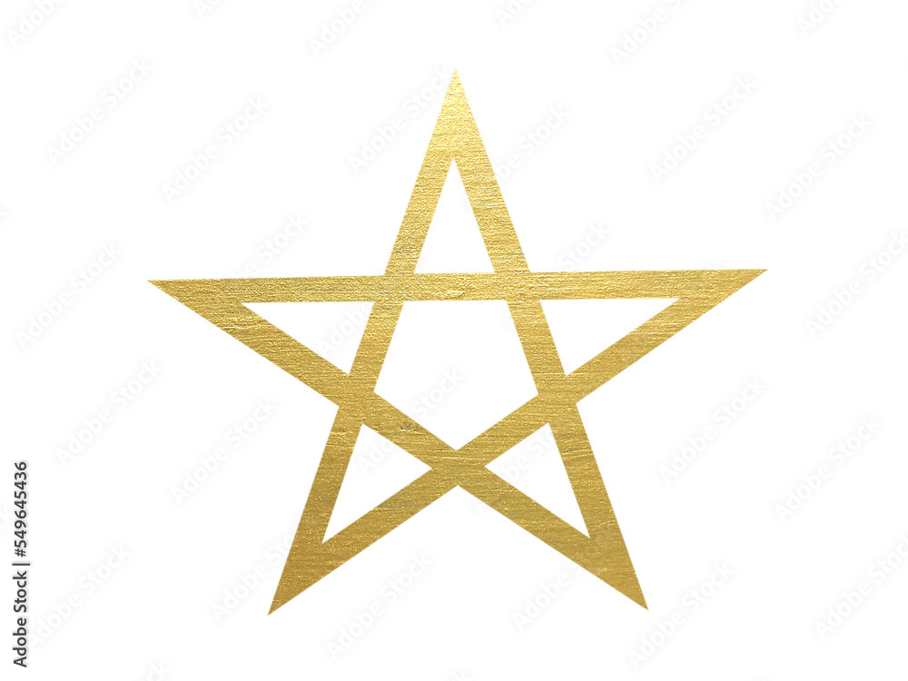 pentagram star gold painting png. Stock Illustration | Adobe Stock