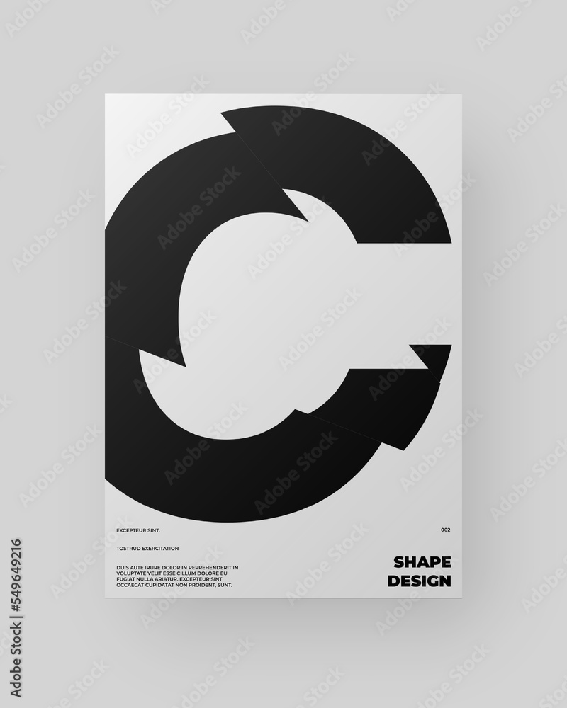 Abstract Poster Design. Vertical A4 format. Modernism brochure ...