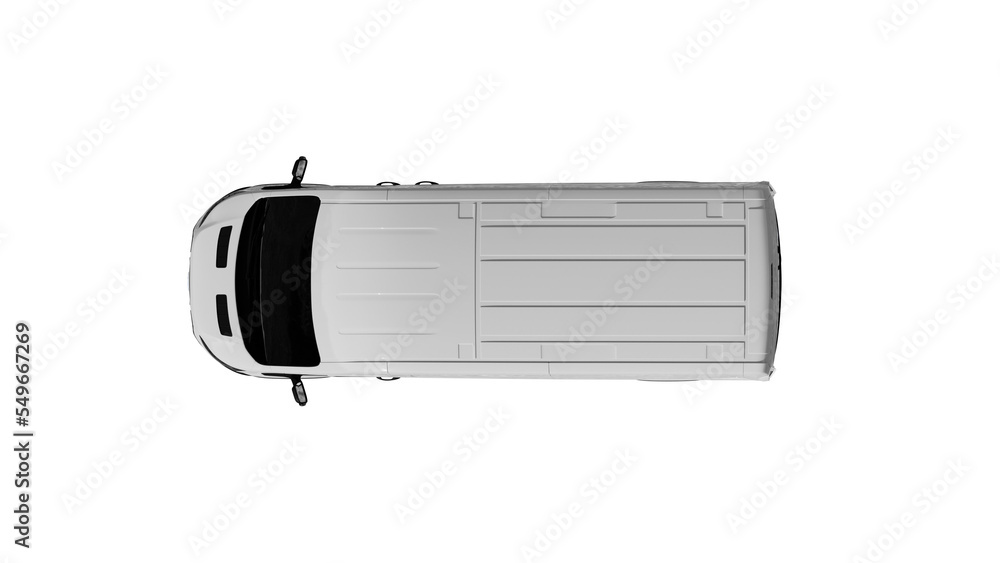 TOP view of white car isolated on white, FORD TRANSIT VAN long png ...