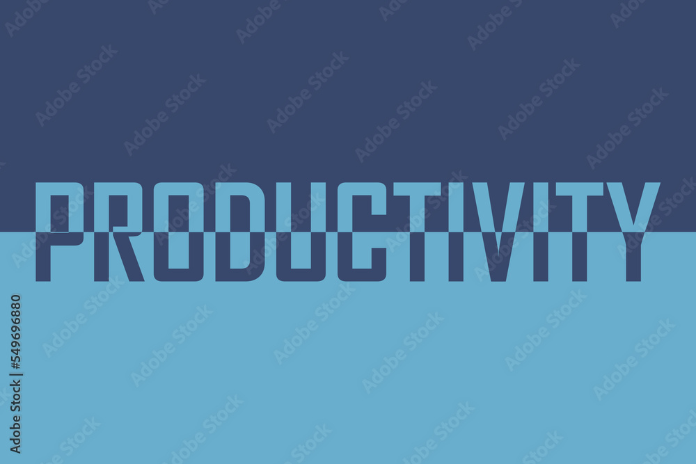 Productivity, icon. Logo. Colorful typography banner with single word ...