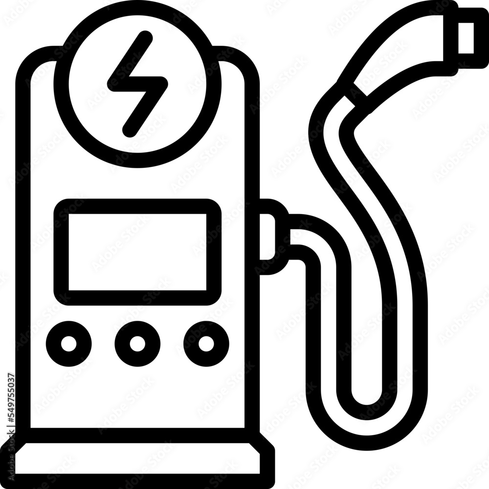 ev charging station outline icon Stock Vector | Adobe Stock