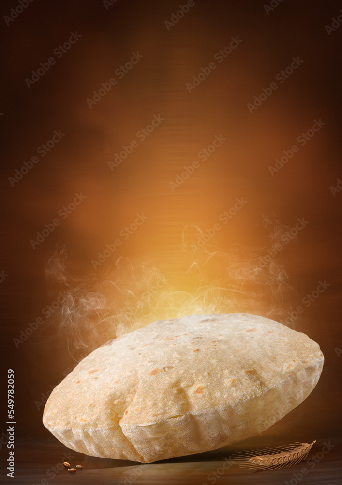 Indian Traditional Cuisine Chapati The Phooli (Air filled) Roti, Fulka ...