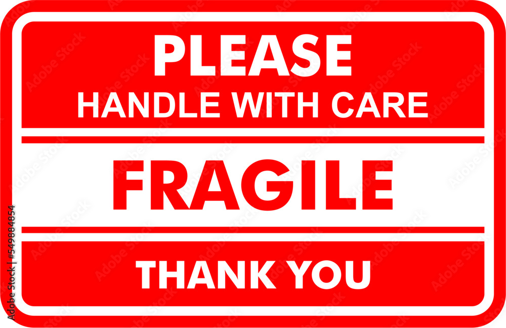 Fragile, Please handle with care, thank you Stock Vector | Adobe Stock