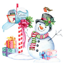 Christmas Winter Snowman Mail Free Stock Photo - Public Domain Pictures