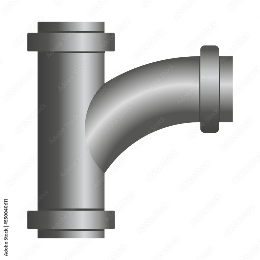 Vetor Steel pipe cartoon vector illustration. Isolated icons of metal ...