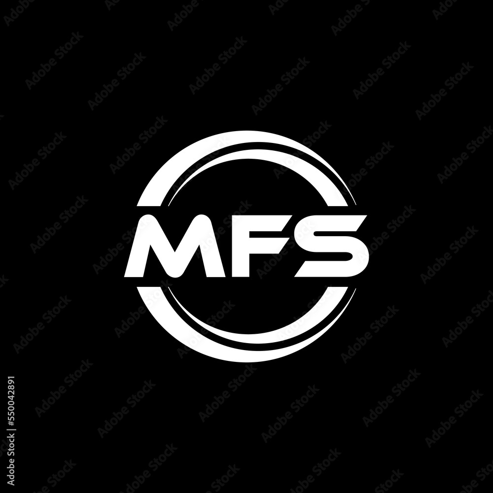 MFS letter logo design with black background in illustrator, vector ...
