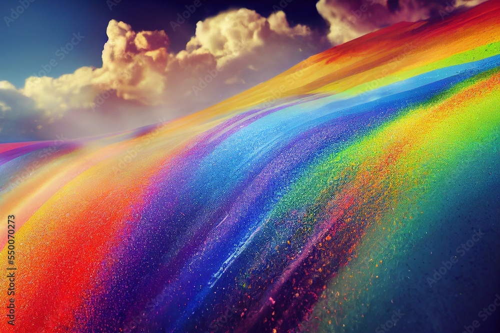 glitter rainbow waterfall, generative ai Stock Illustration | Adobe Stock