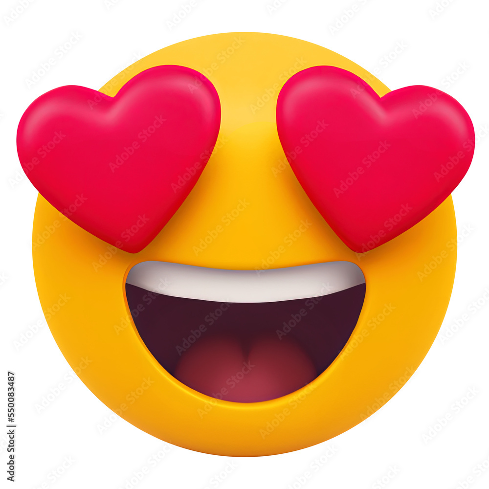 Emoji 3D In love Emoticon Stock Illustration | Adobe Stock