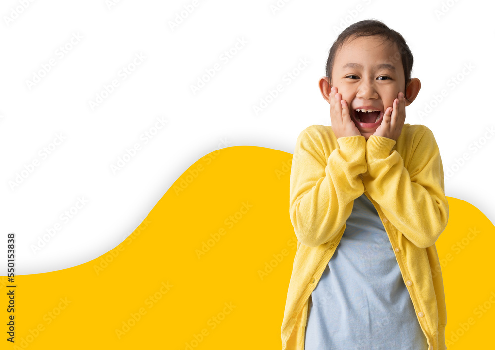 Poster flyer brochure cover layout design in A4 Size, Happy asian child ...