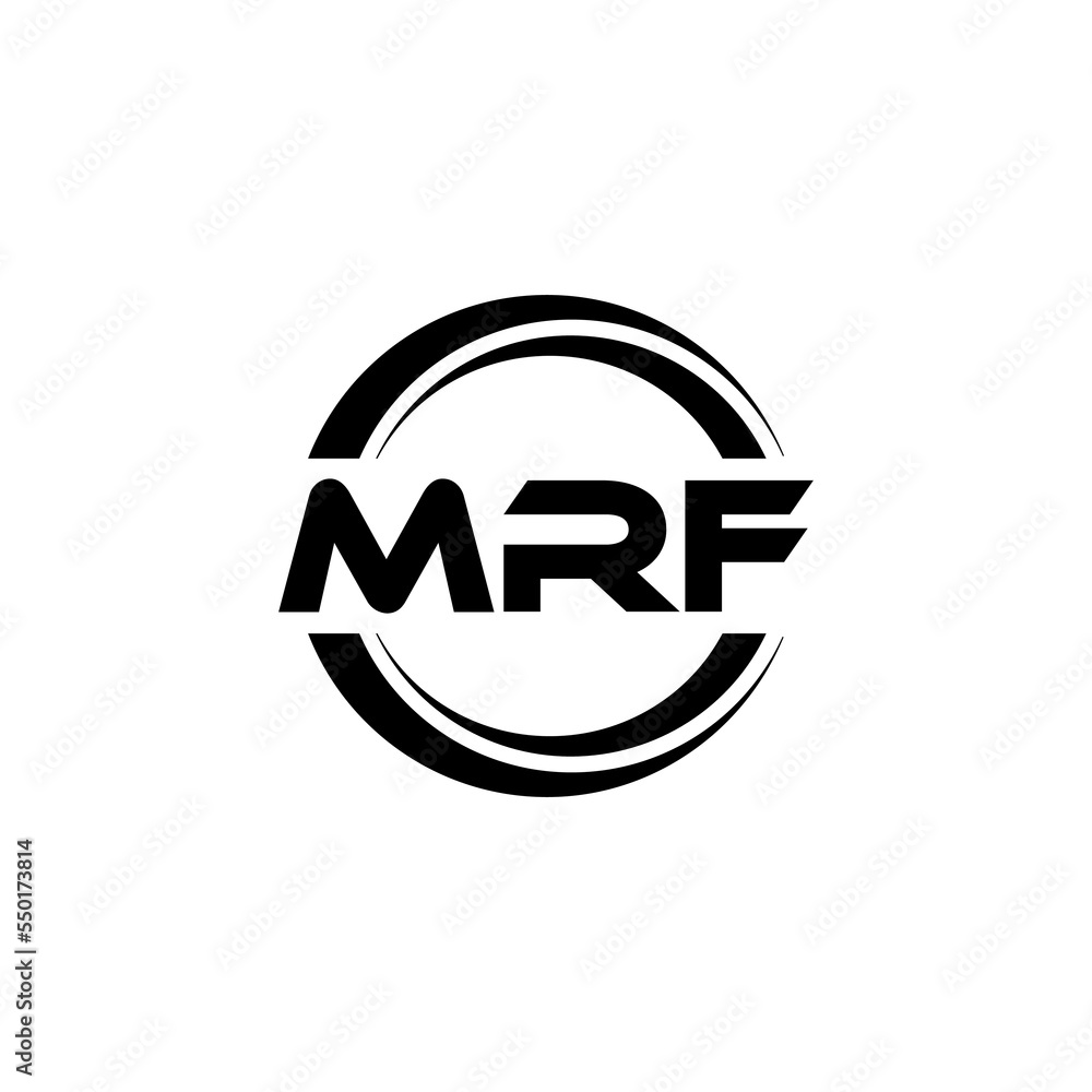 Stock-Vektorgrafik „MRF letter logo design with white background in ...