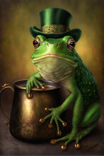 St. Patrick's Day Frog Free Stock Photo - Public Domain Pictures