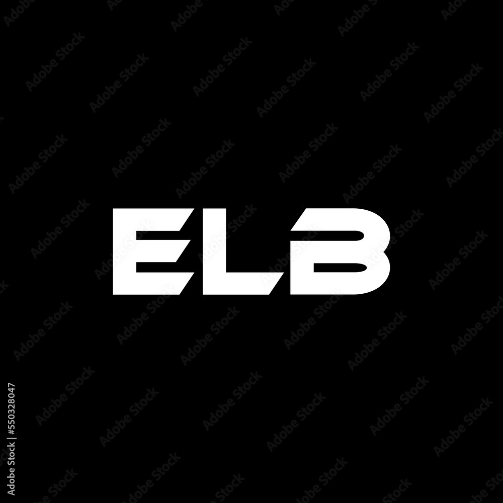 ELB letter logo design with black background in illustrator, vector ...