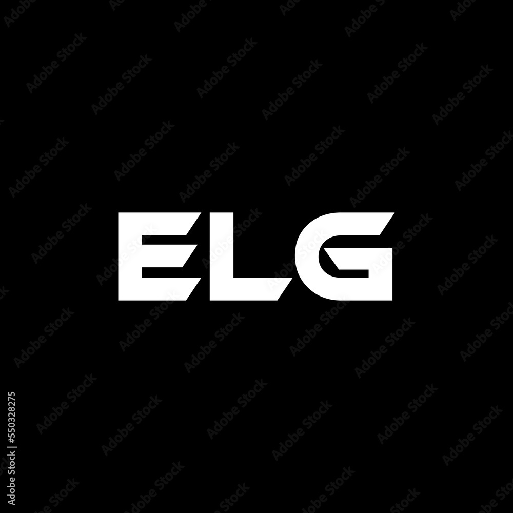 ELG letter logo design with black background in illustrator, vector ...