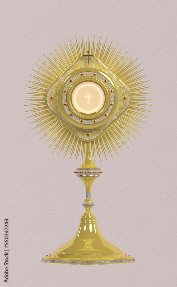 Jesus Christ in the monstrance present in the Sacrament of the ...