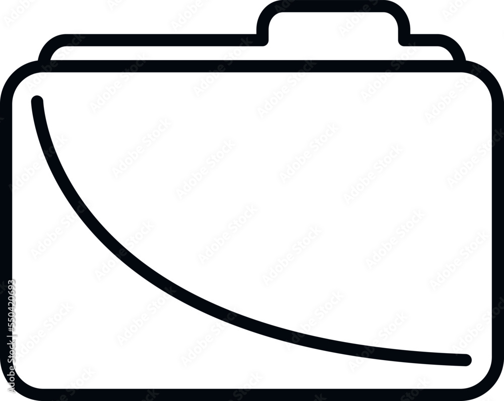 Computer folder icon outline vector. Button interface. Web design Stock Vector | Adobe Stock