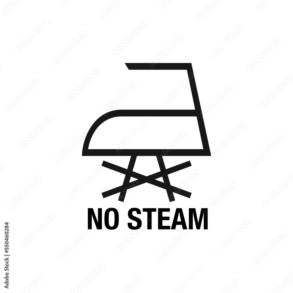 no steam, washing care sign, laundry icon, textile symbol, garment care ...