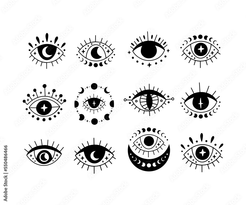 Стоковое векторное изображение «Mystical spiritual evil eye vector ...