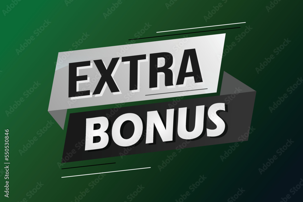 extra bonus word concept vector illustration with lines 3d style for ...