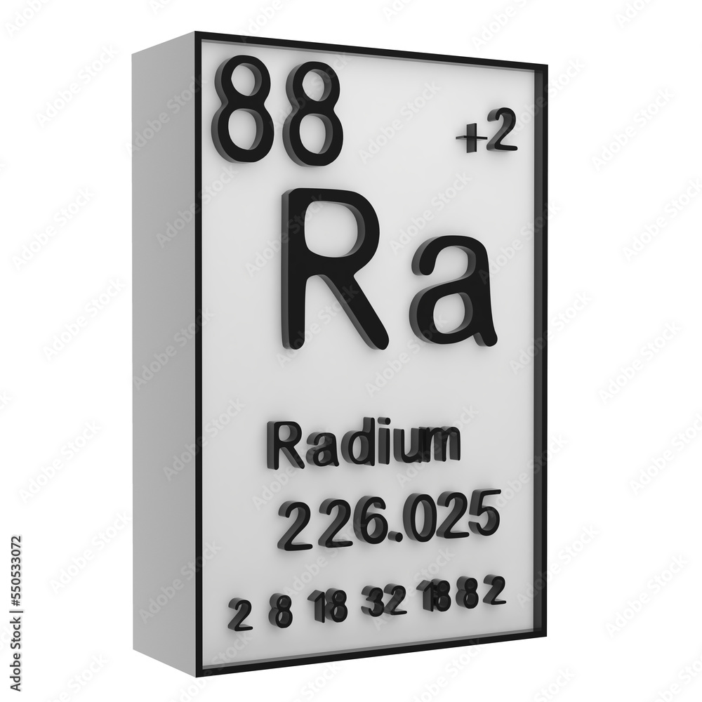 Radium,Phosphorus on the periodic table of the elements on white ...