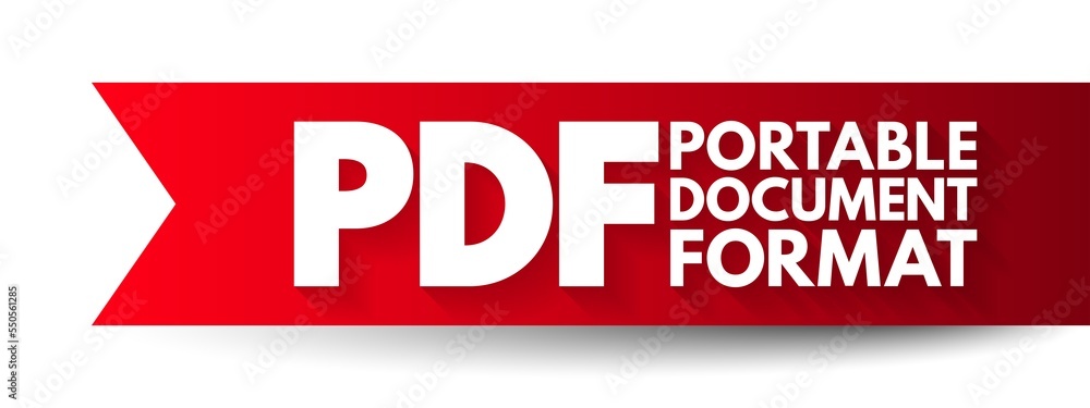 PDF - Portable Document Format acronym, technology concept background Stock Illustration | Adobe ...