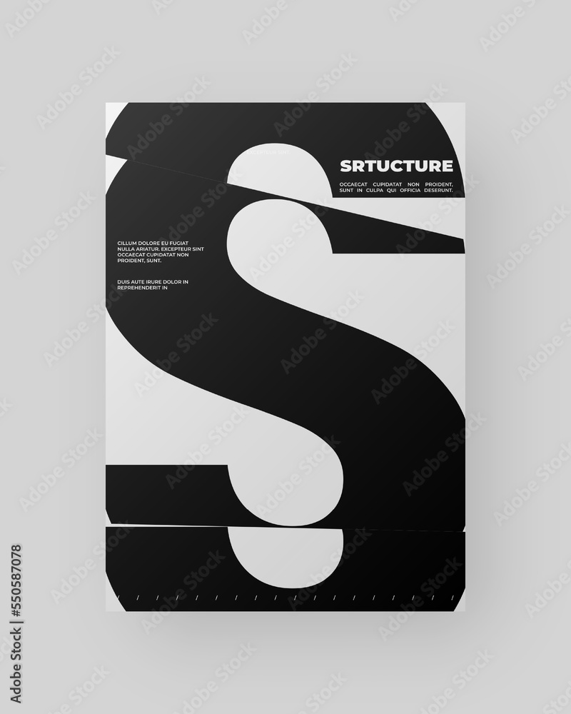 Abstract Poster Design. Vertical A4 format. Modernism brochure ...