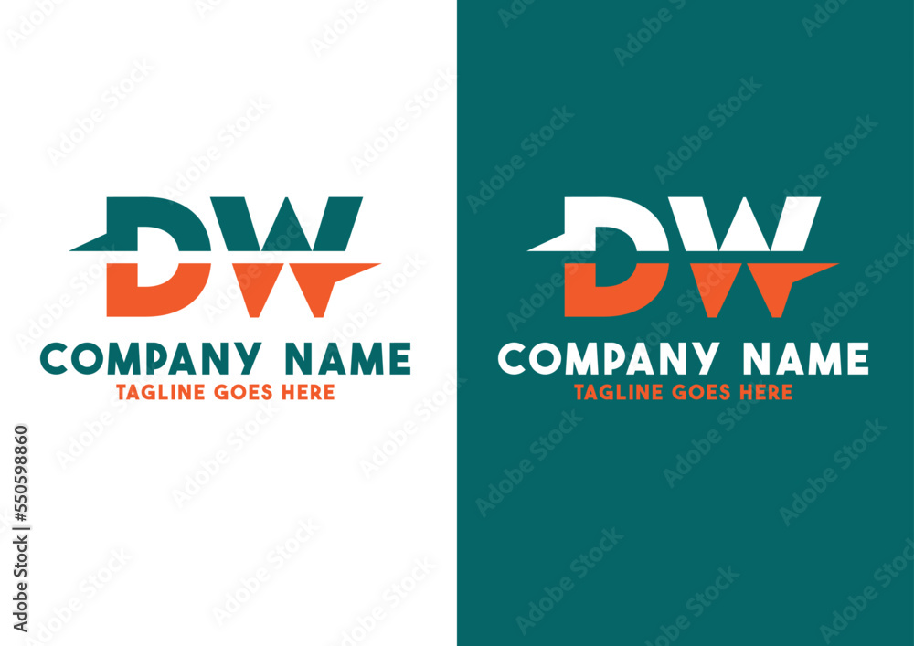 Letter DW logo design vector template, DW logo Stock Vector | Adobe Stock