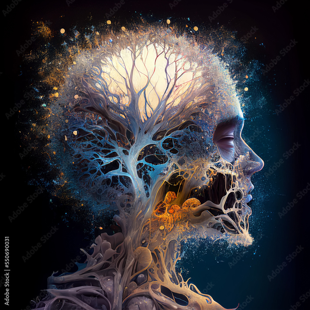 expansion of fungal mycelium in the human body Stock Illustration ...