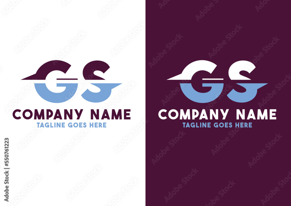 Letter GS logo design vector template, GS logo Stock Vector | Adobe Stock