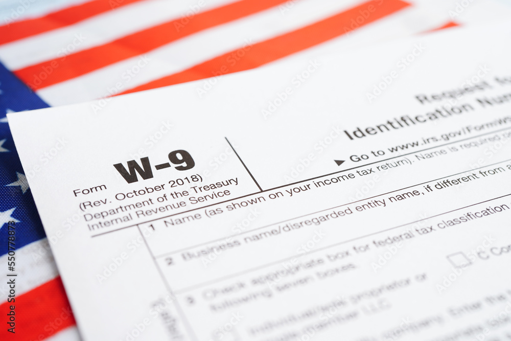 Foto de Stock Tax form W-9 Request for Taxpayer Identification Number ...
