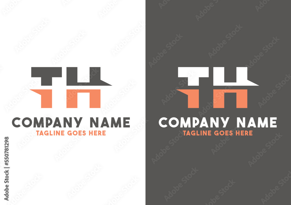 Letter TH logo design vector template, TH logo Stock Vector | Adobe Stock
