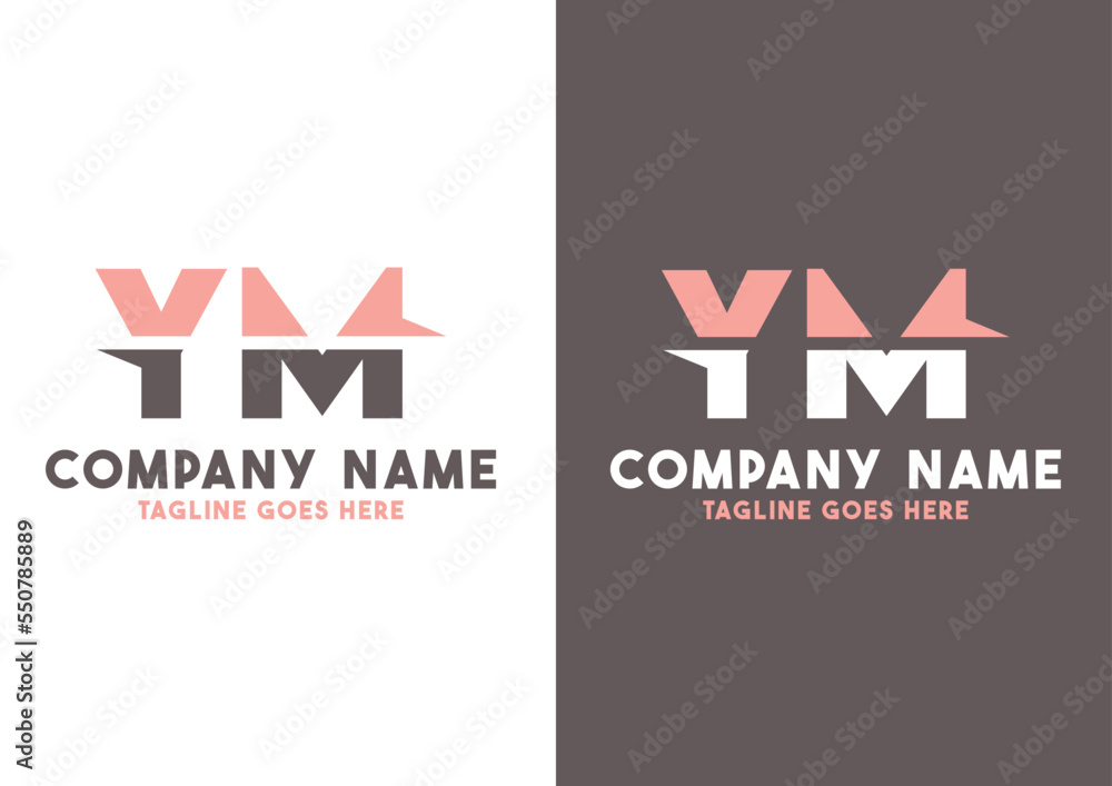 Letter YM logo design vector template, YM logo Stock Vector | Adobe Stock