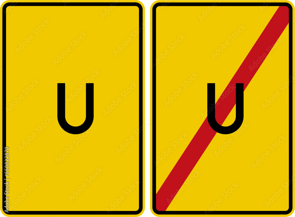 Indicates the start and end of a detour on the roads other than ...