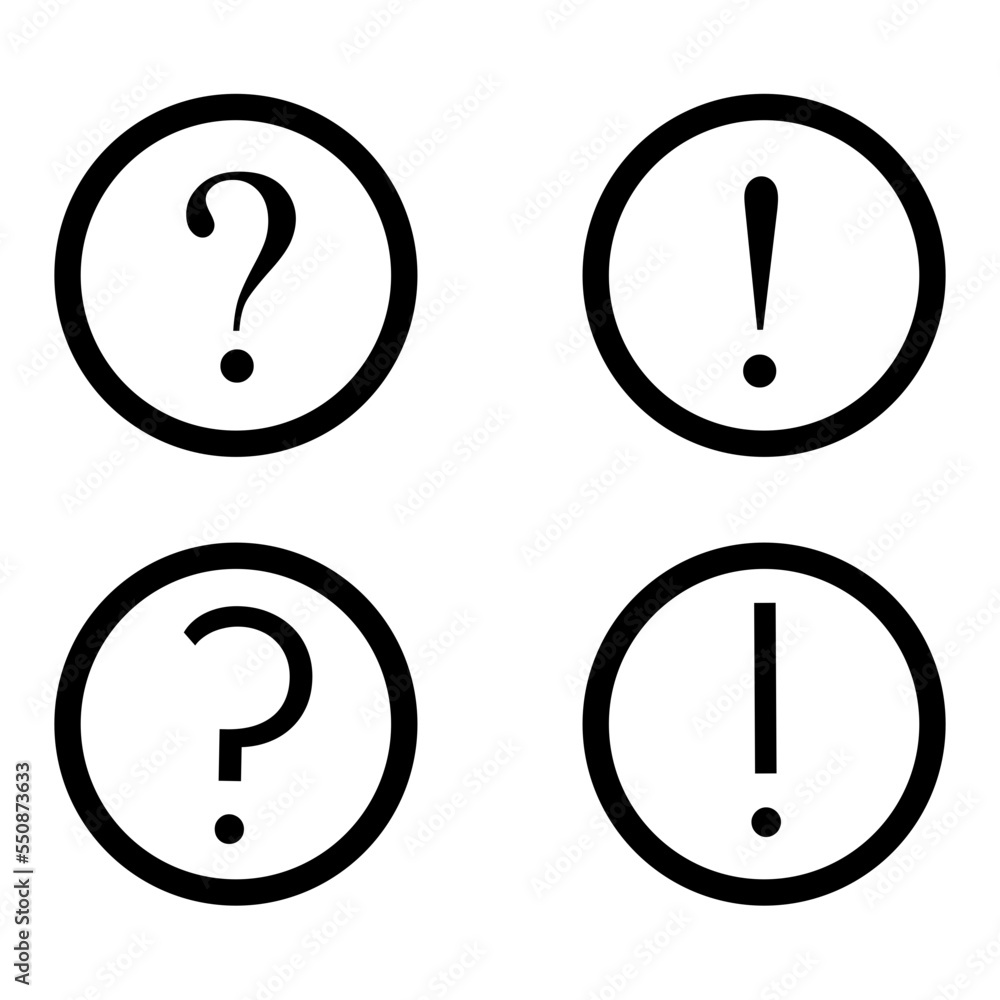 Question mark, exclamation mark. Vector illustration of punctuation ...