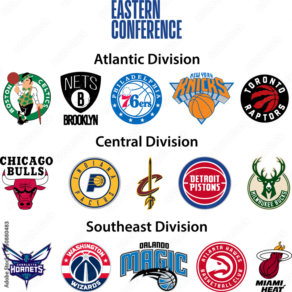 Foto de Stock Basketball teams. Eastern Conference. Atlantic Division ...